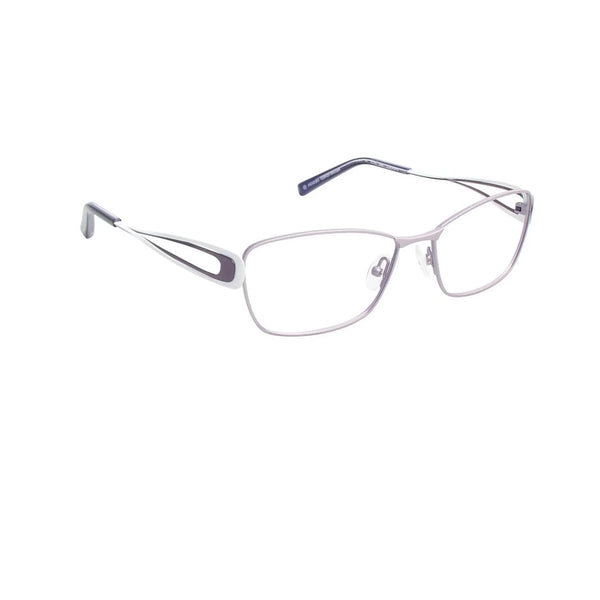 Koali By Morel Violet Square Metal Full Rim Eyeglasses. Made in France
